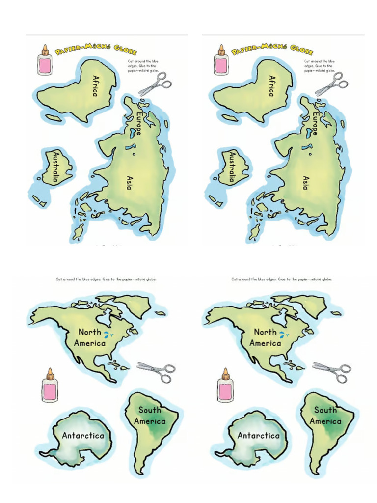 Continents Cut - Outs | PDF