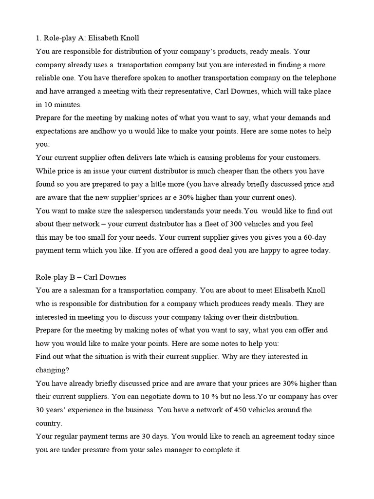 New Role Plays Negotiation | PDF | Salary | Employment