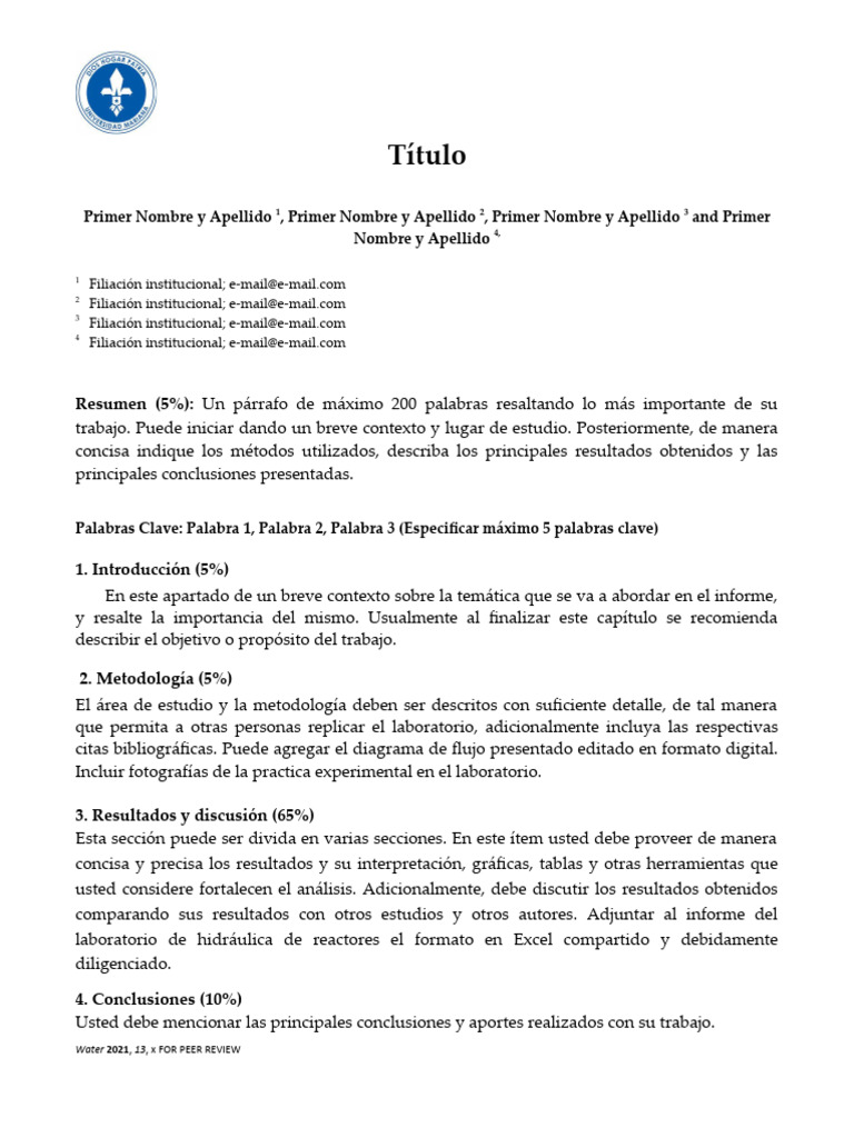 Informe - Formato Tipo Articulo | PDF