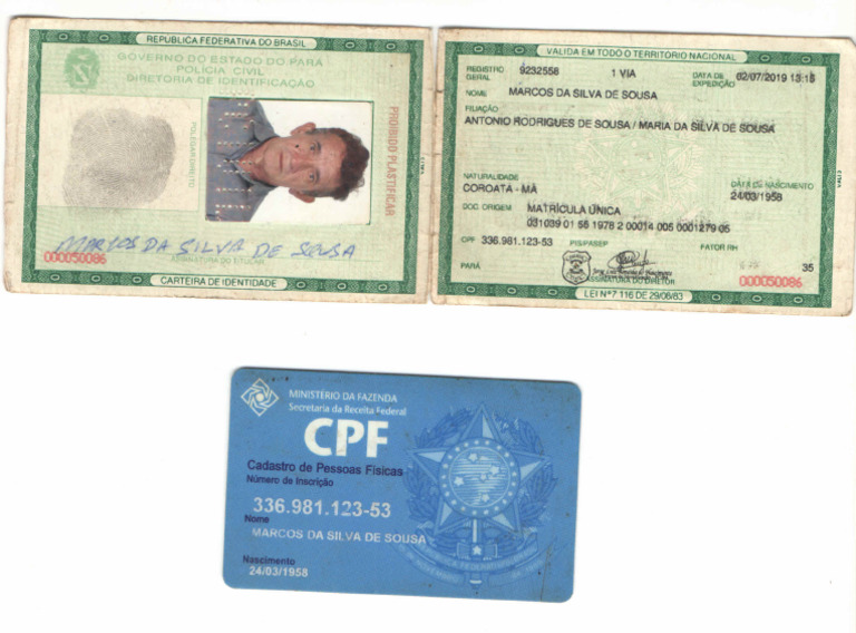 RG e CPF MARCOS | PDF