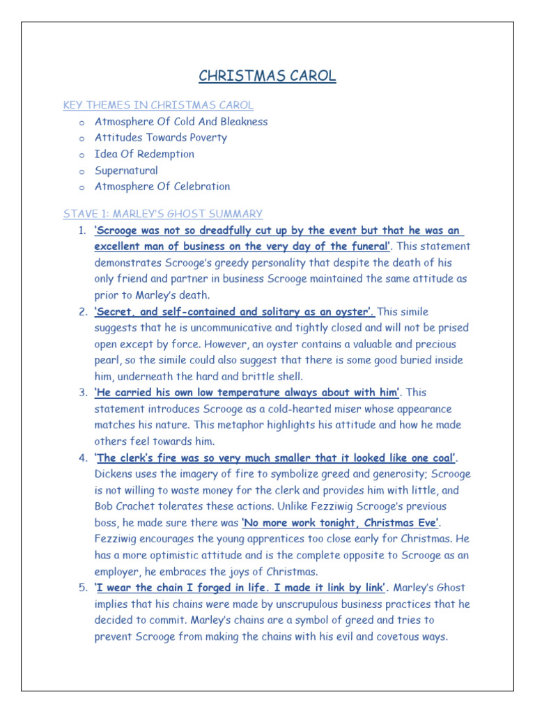 Christmas Carol Revision | PDF | Ebenezer Scrooge | A Christmas Carol