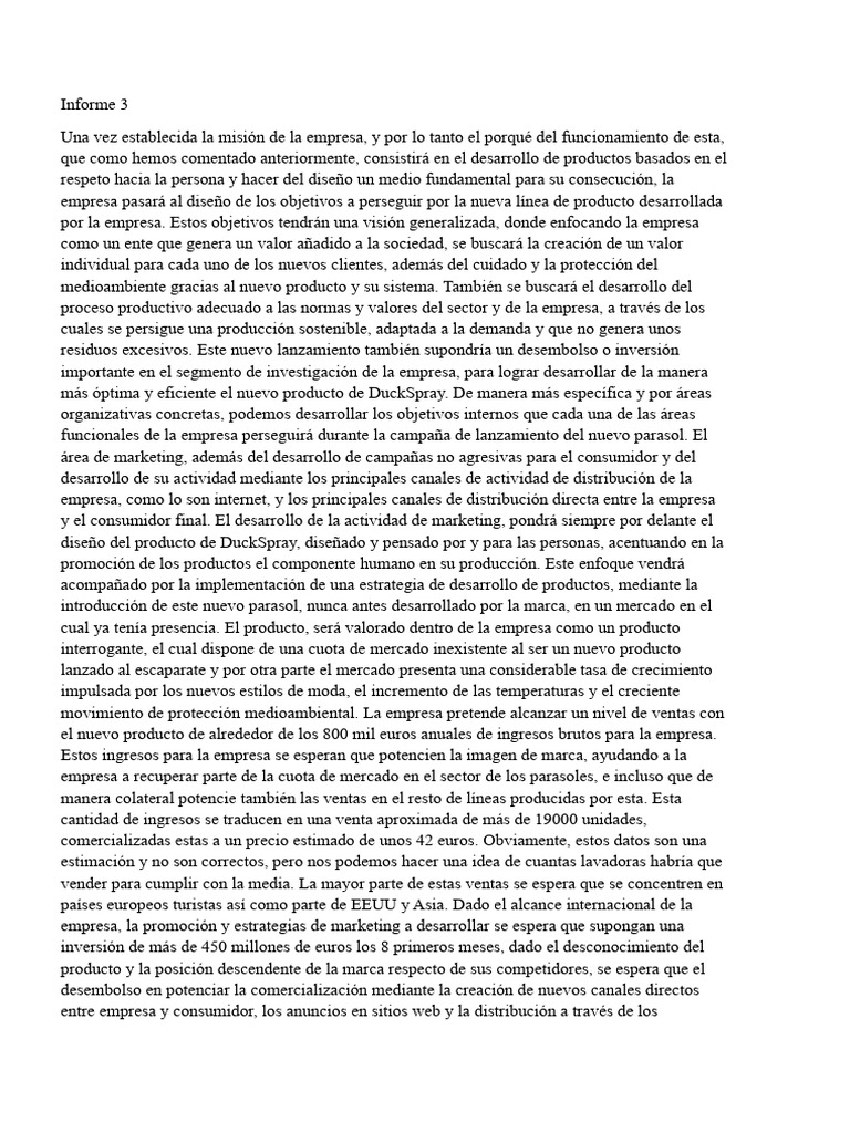 Informe 3 | PDF | Business | Marketing