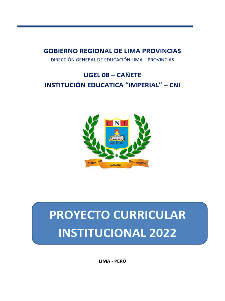 Pci Cni 2021 | PDF | Plan de estudios | Enseñando