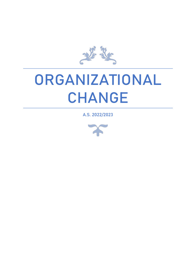 Organizational Change | PDF | Organizational Structure | Organizational ...