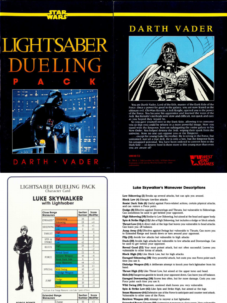 Star Wars - Lightsaber Duelling - Darth Vader (WEG40010) | PDF