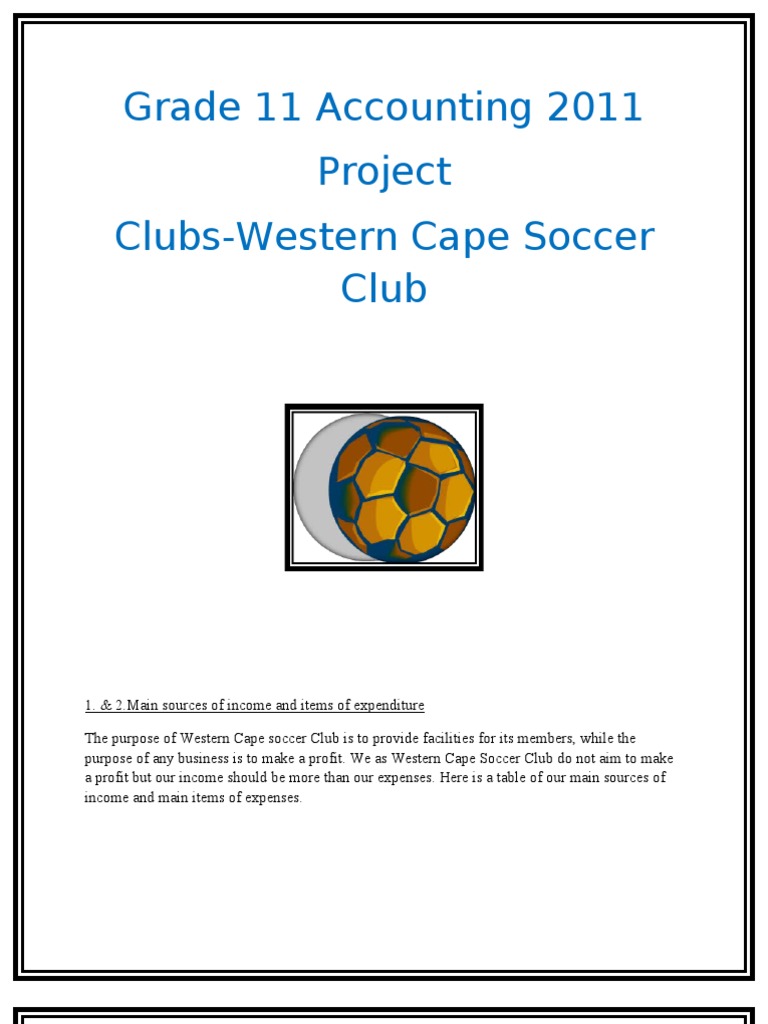 Grade 11 Accounting 2011 Project | PDF | Expense | Fee