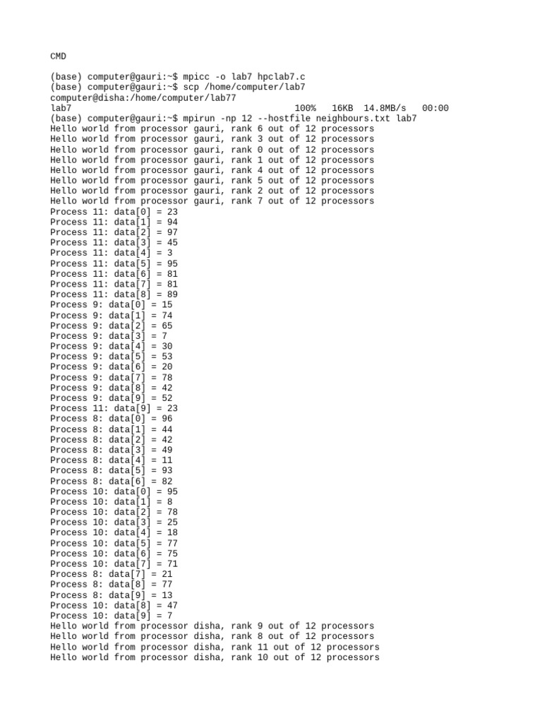 Mpi Cluster Pdf Software Engineering Systems Architecture 