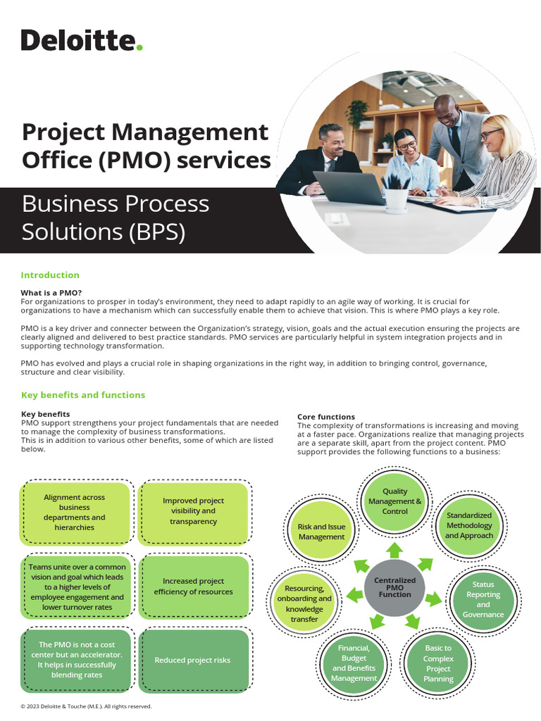PMO Services for Business Transformation | PDF | Project Management ...