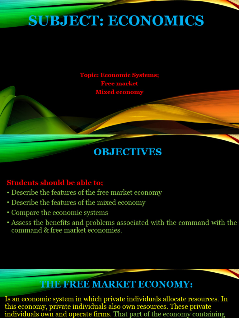 Economics Lesson 6 Form 4 | PDF | Economic System | Labour Economics