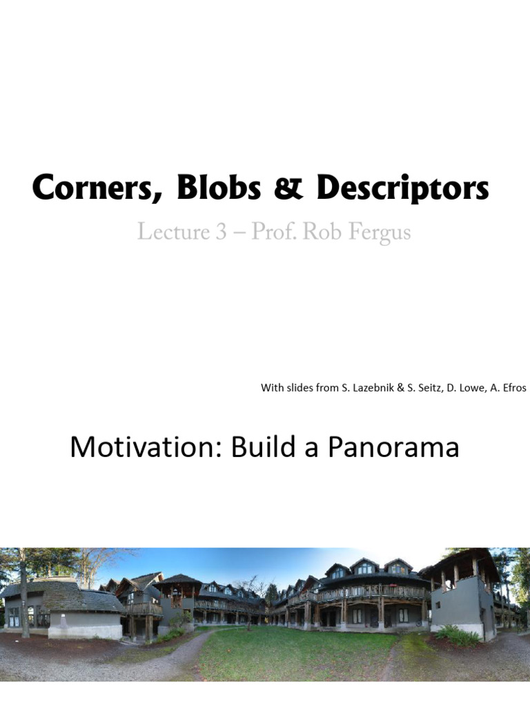 3 Corners Blobs Descriptors | PDF | Eigenvalues And Eigenvectors | Digital Signal Processing