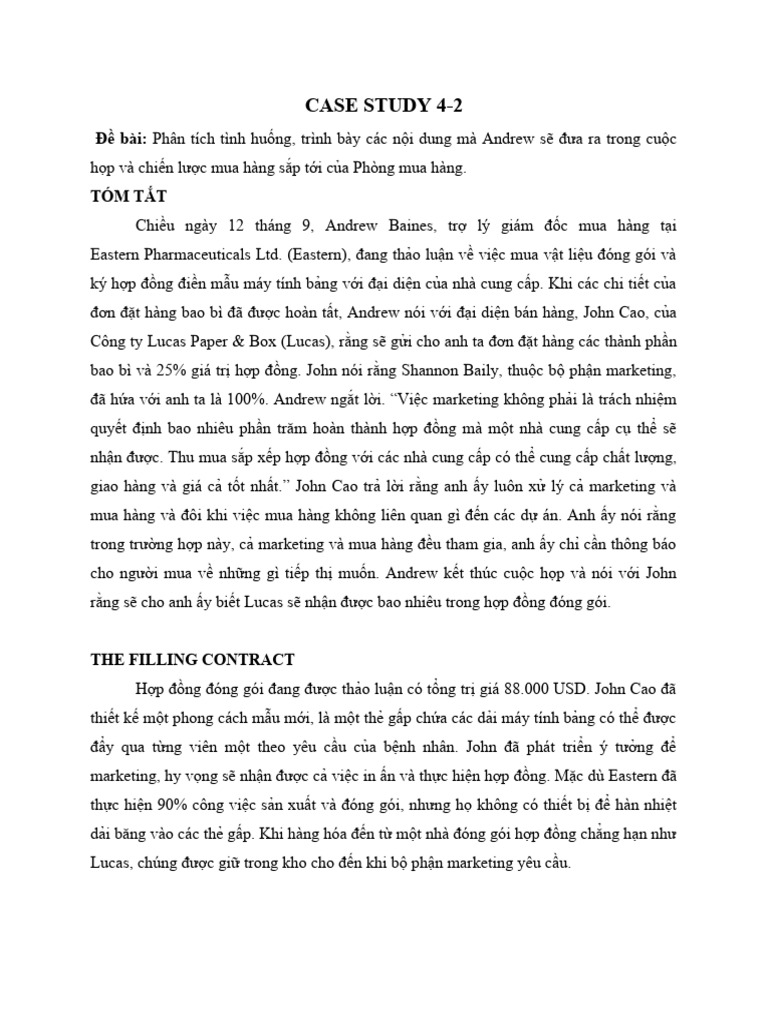 Chapter 4 - Case Study 4-2 | PDF
