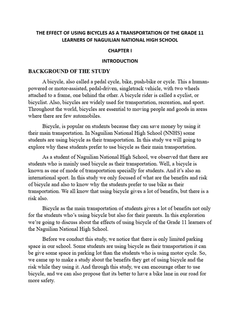 Chapter 1 Group 2 Final | PDF | Transport | Adventure Travel