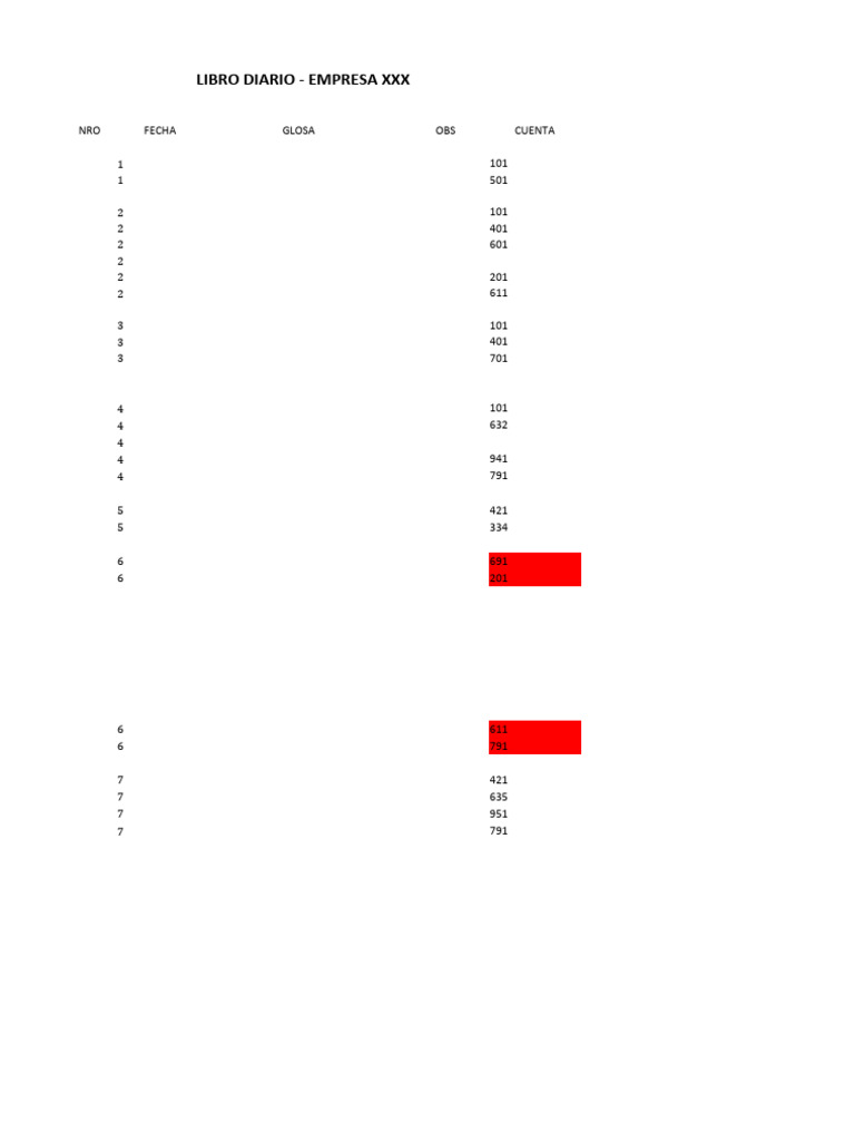 Caso Sist Contable - Diario - Bal Comp - Javi | PDF | Home & Garden