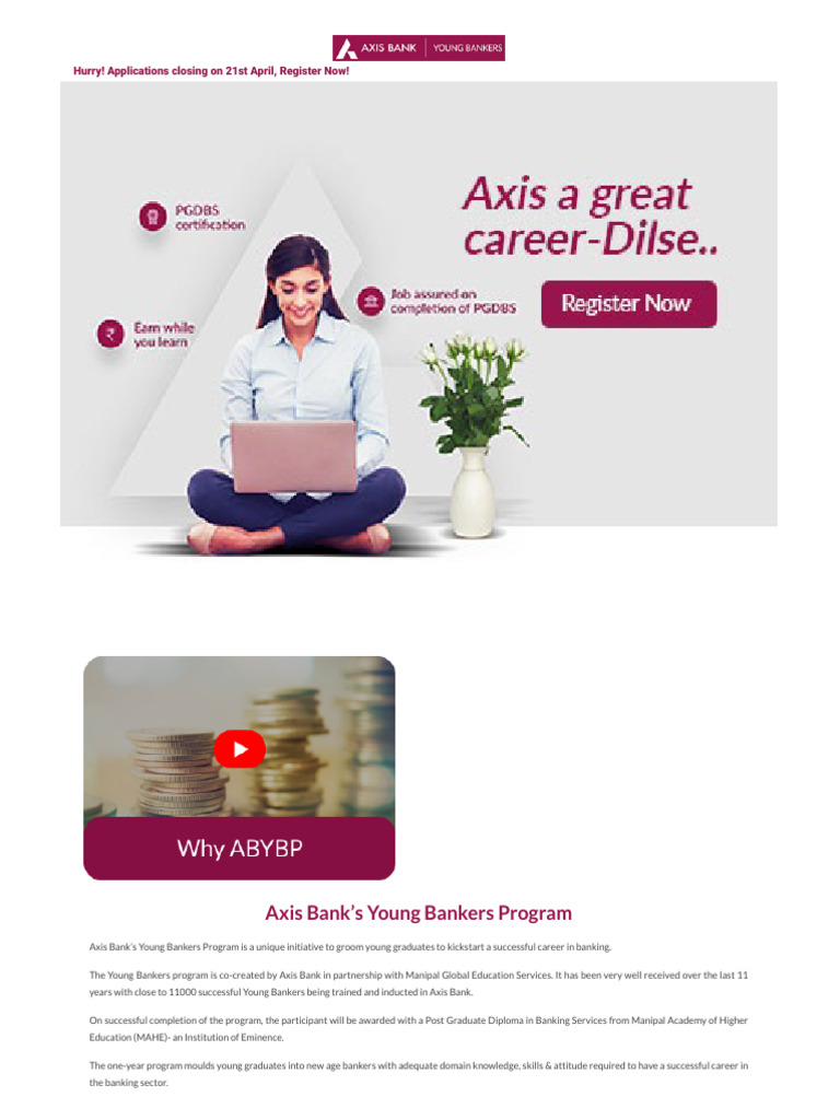 Axis Bank - Young Bankers Program | PDF
