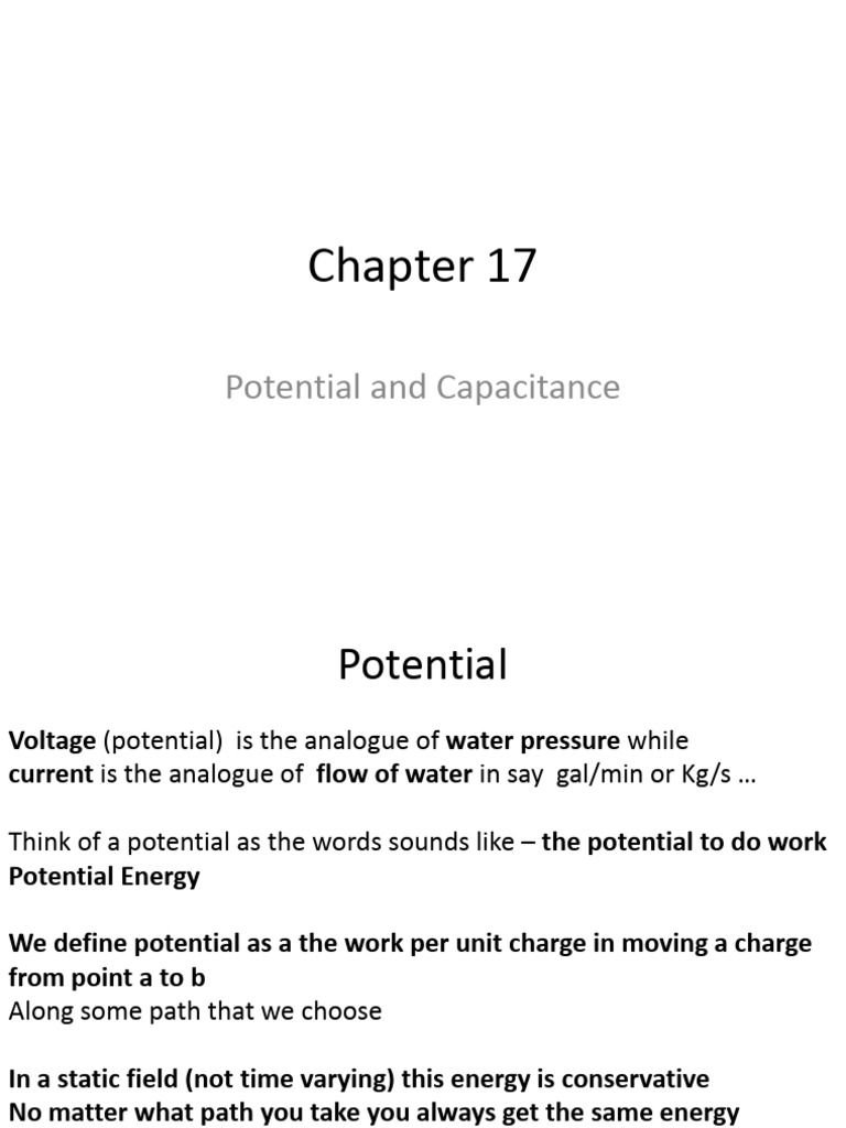 Chapter 17 Capacitance | PDF | Capacitor | Capacitance