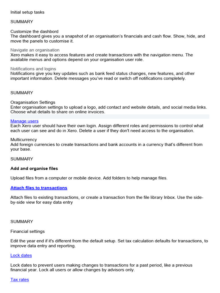 Initial setup tasks | PDF | Computer File | Accounts Payable