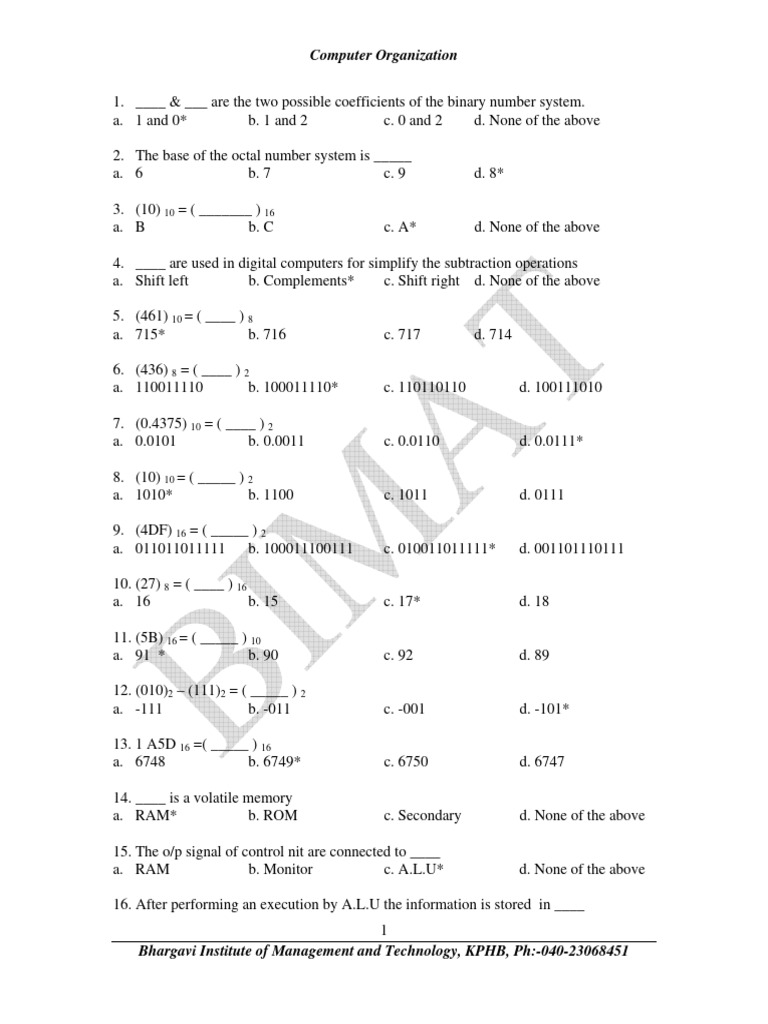 Computer Organization | PDF | Computer Data Storage | Random Access Memory