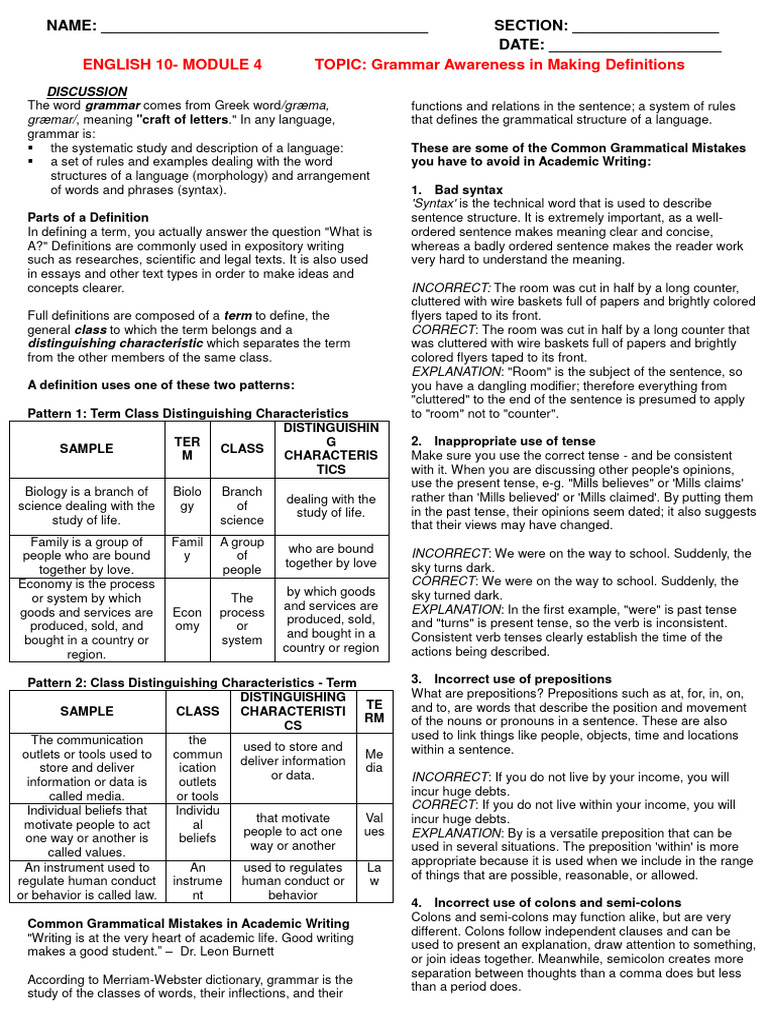 Las Module 4 | PDF | Grammatical Number | Word