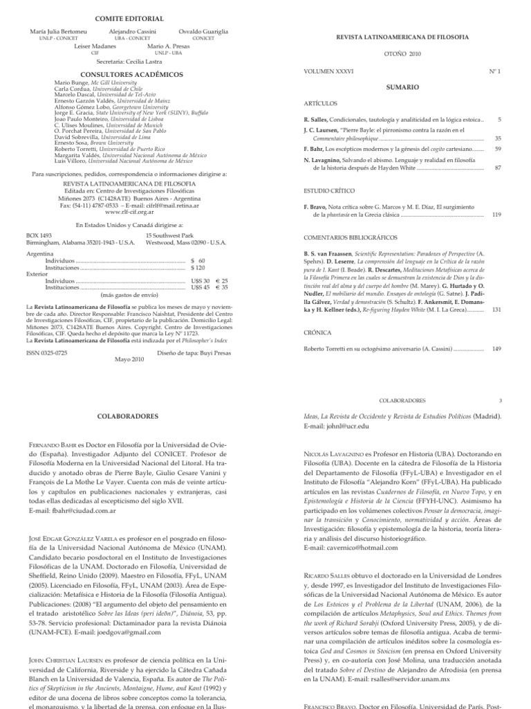 RLF 2010 1 | PDF | Verdad | Proposición