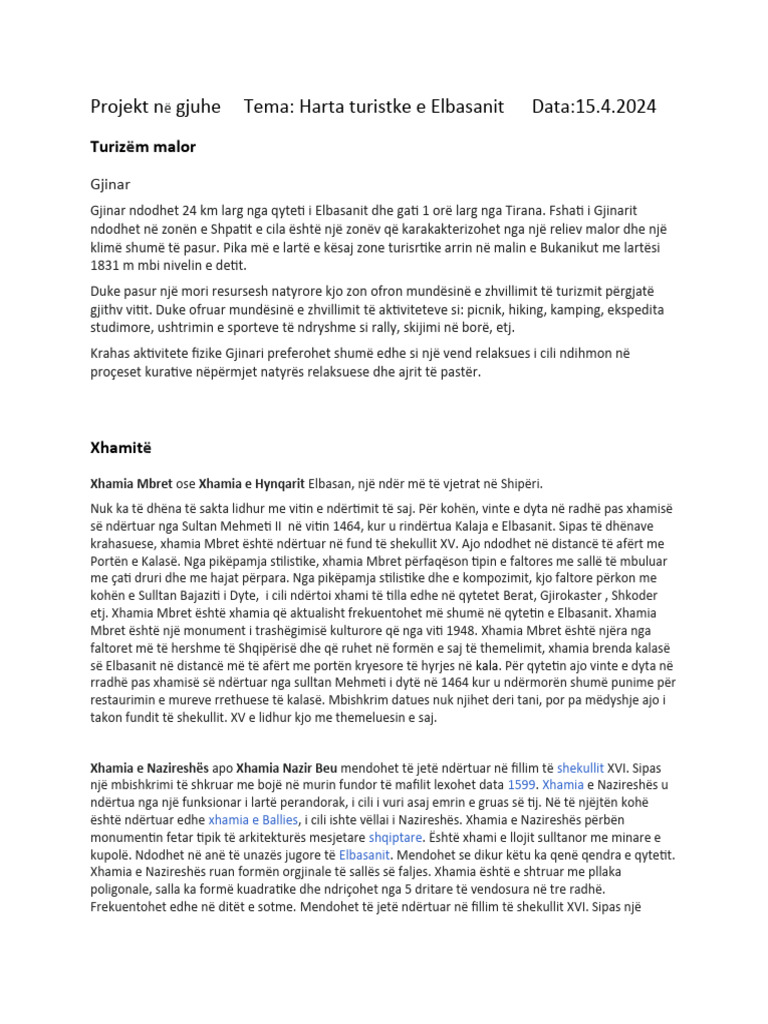 Projekt Në Gjuhe Tema | PDF