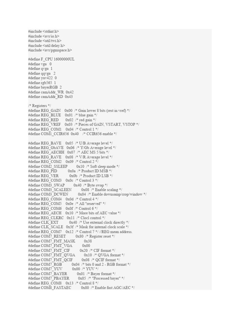 Arduino Camera Pdf Computer Engineering Vision