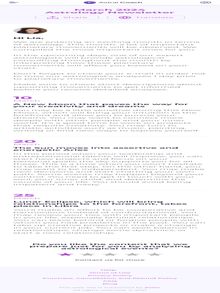 Astral Coach Monthly Newsletter | PDF | Astrology | Astronomy