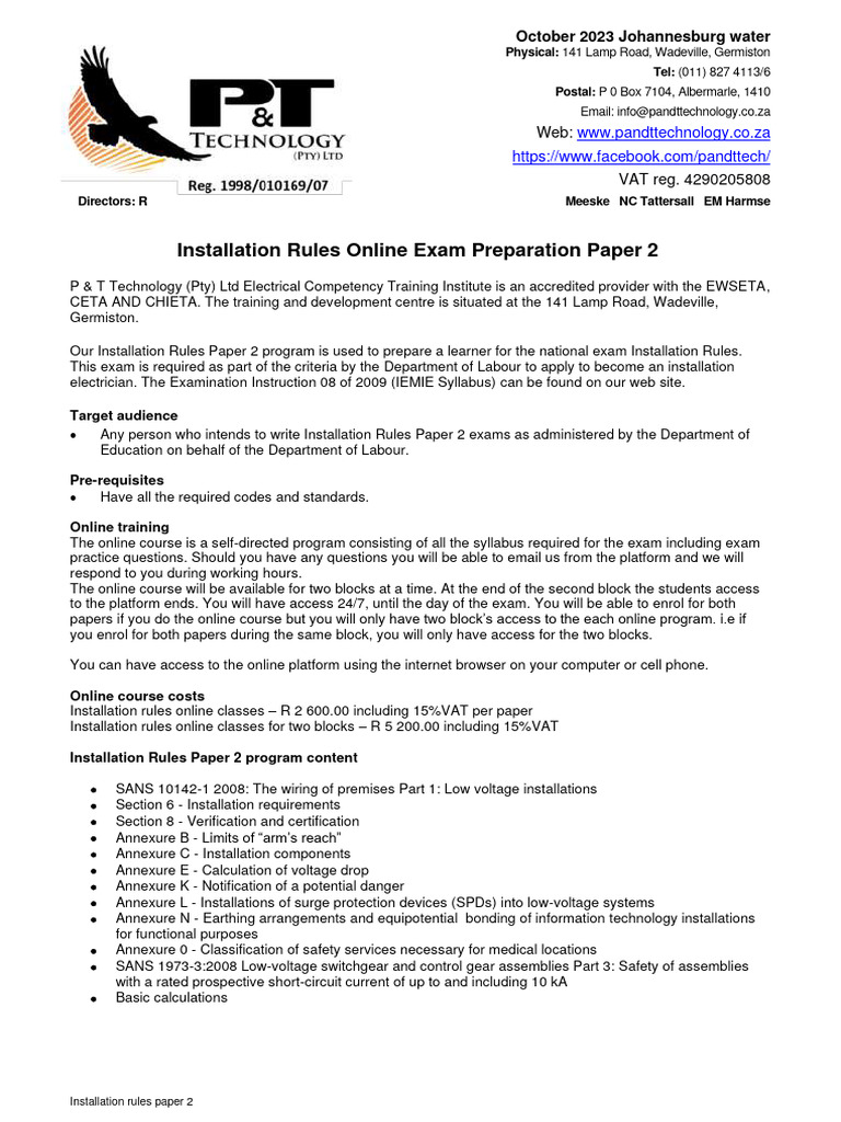 2 - Installation Rules Paper 2 - 2023 | PDF | Educational Technology