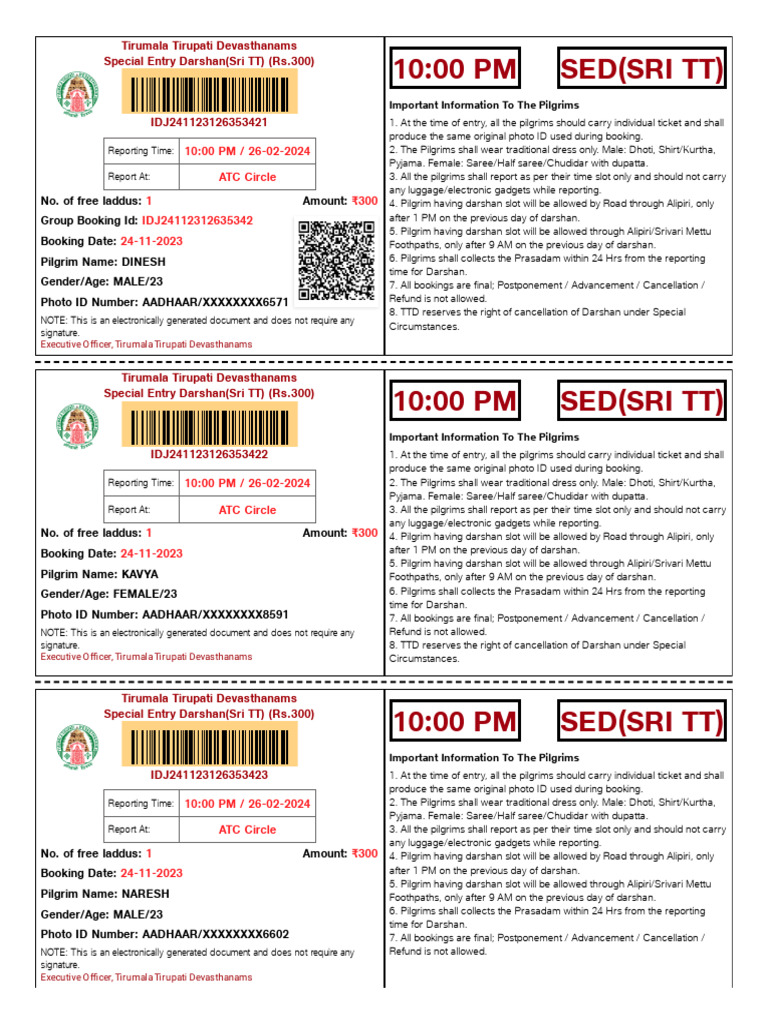 Tirumala Tirupati Devasthanams (Official Booking Portal) | PDF | Vaishnavism