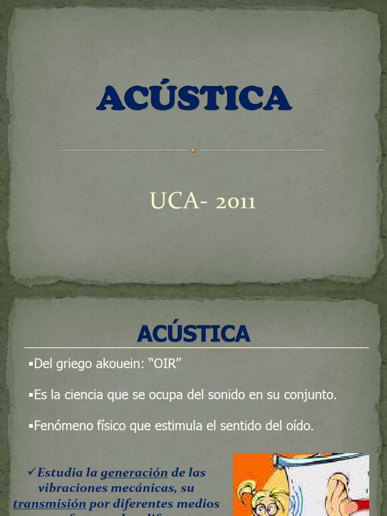 ACÚSTICA | PDF | Sonido | Olas