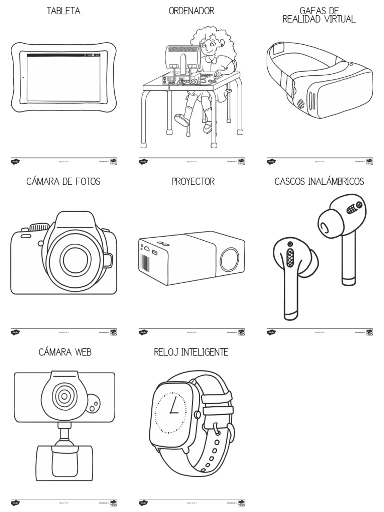 Objetos Tecnologicos-Hojas-De-Colorear-Las-Tecnologias - Ver - 1 | PDF ...