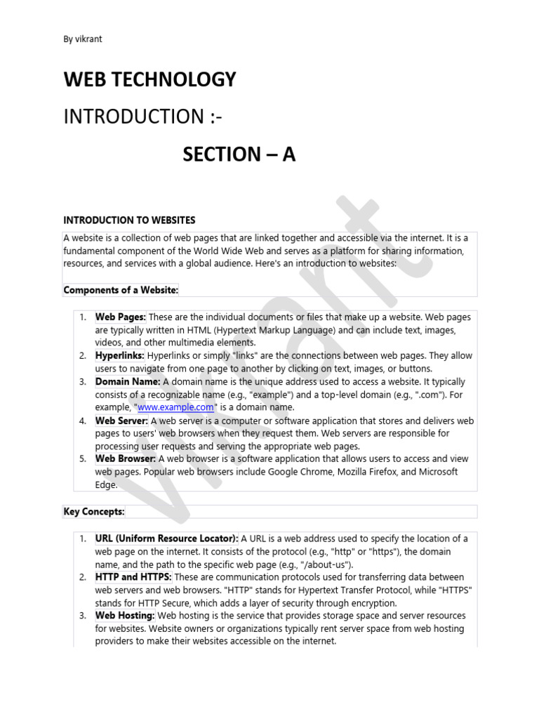 Web Technology Pdf Dynamic Web Page World Wide Web 