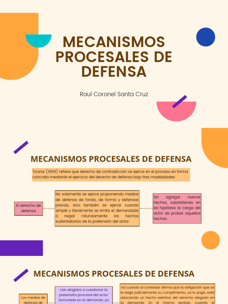 SEMANA N° 04- MECANISMOS PROCESALES DE DEFENSA | PDF | Ley procesal | Demanda judicial