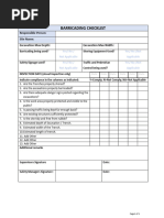 Barricade Procedure Checklist Inspection Free Template | PDF | Crane ...
