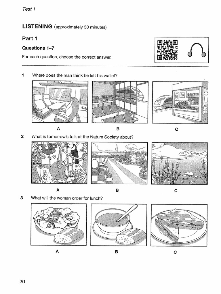 4 đề nghe B1 | PDF