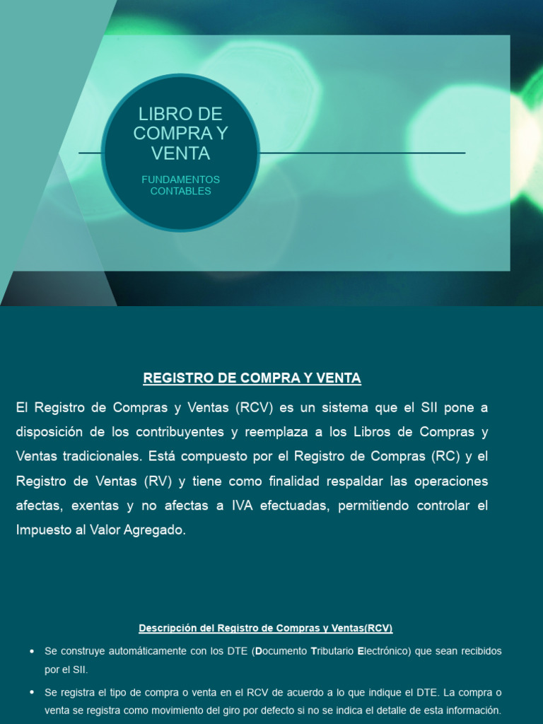 Registro de Compras y Ventas SII: Guía | PDF | Impuesto al valor ...