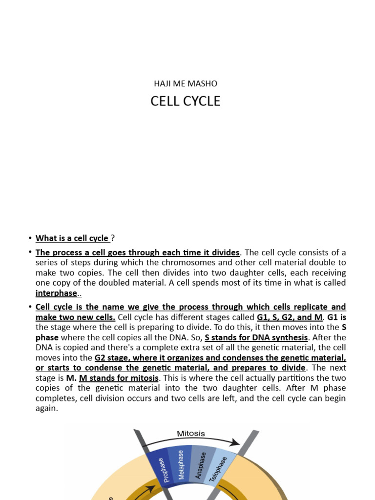 7) 1 - 14 Cell cycle | PDF | Cell Nucleus | Cell (Biology)