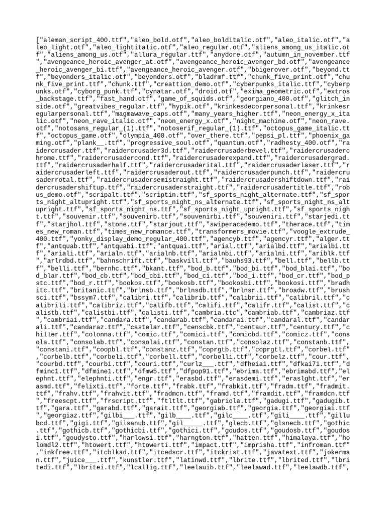 System Fonts | PDF | Typography