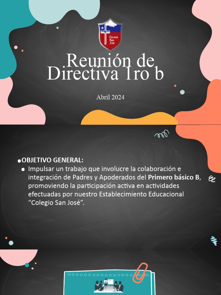Plan de Trabajo Directiva 1ro B 2024 | PDF | Salud y bienestar