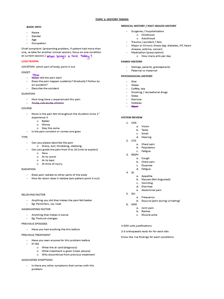 CAD1 EOS OSCE NOTES | PDF | Diseases And Disorders | Clinical Medicine
