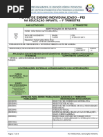MODELO PEI PREENCHIDO - Atualizado | PDF | Pedagogia