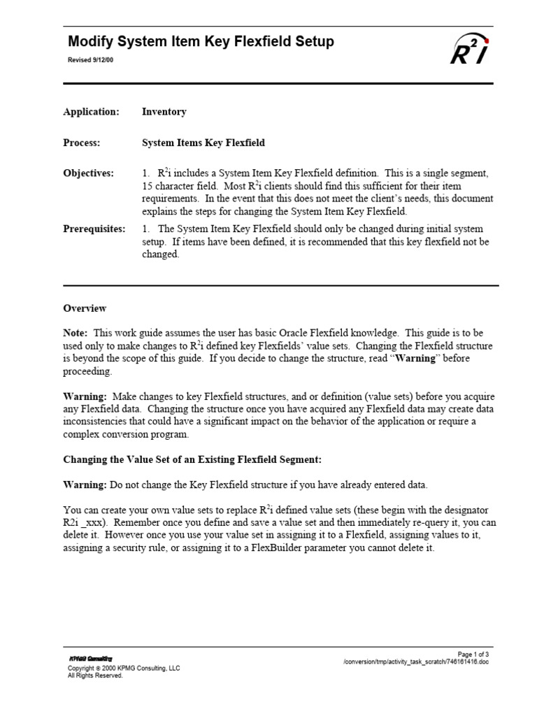 4.2 INV Modify System Item Key Flexfield Setup | PDF | Oracle Database ...