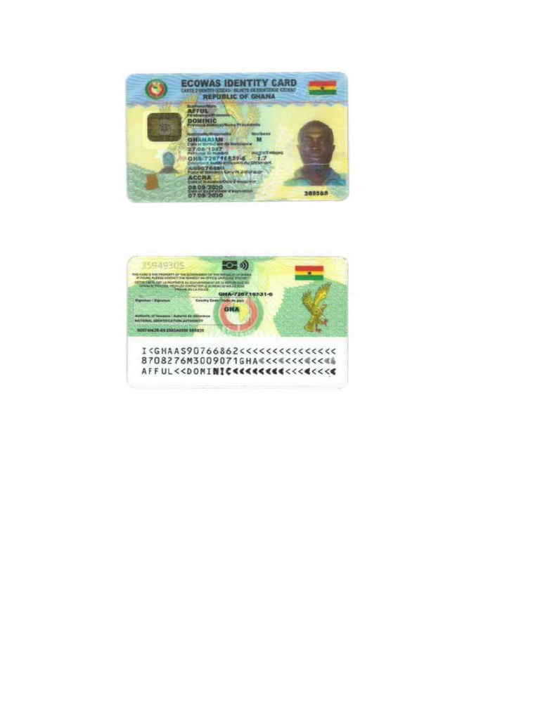 Ghana Card Mr. Afful | PDF