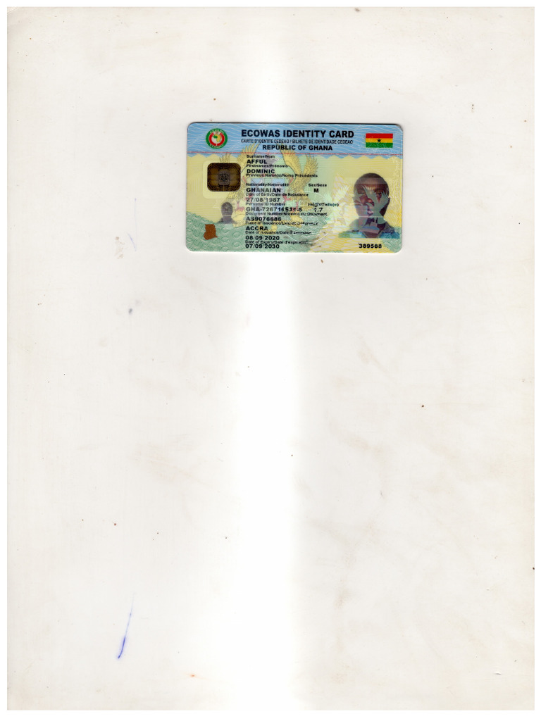 Ghana Card Best Quality | PDF