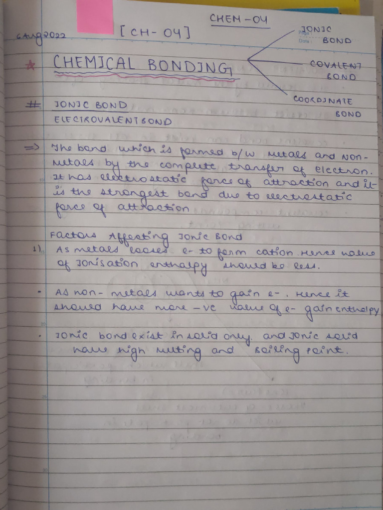 Bonding Notes | PDF