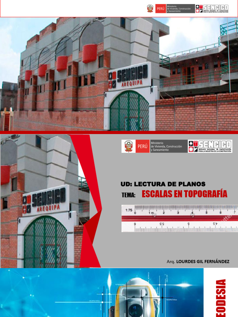 TYyG 1T - LECTURA DE PLANOS - ESCALAS - SESIÓN 2° | PDF | Topografía | Mapa