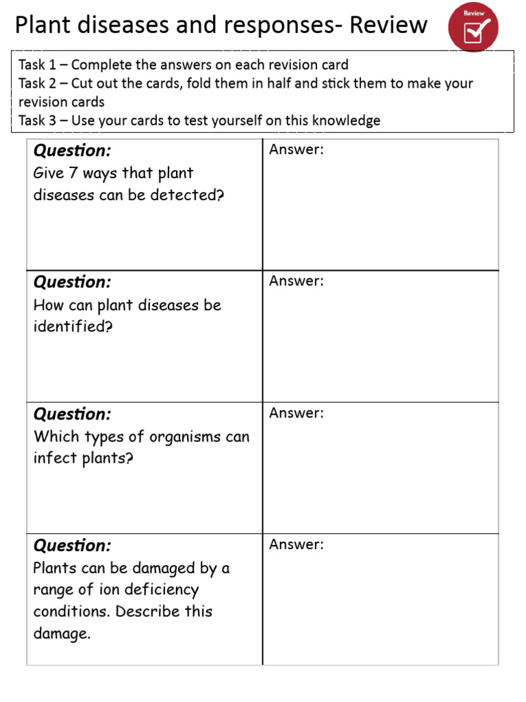 Detecting Plant Diseases and Defenses | PDF