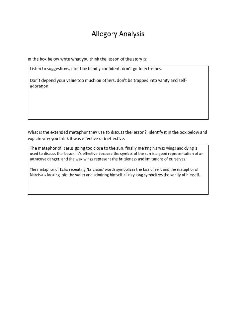 Allegory Analysis | PDF