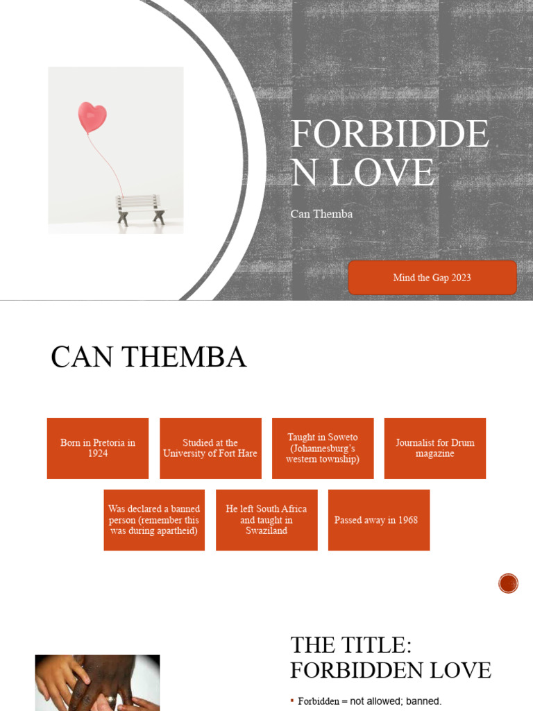 Forbidden Love PPT (From Mind The Gap 2023) | PDF | Narration | Apartheid
