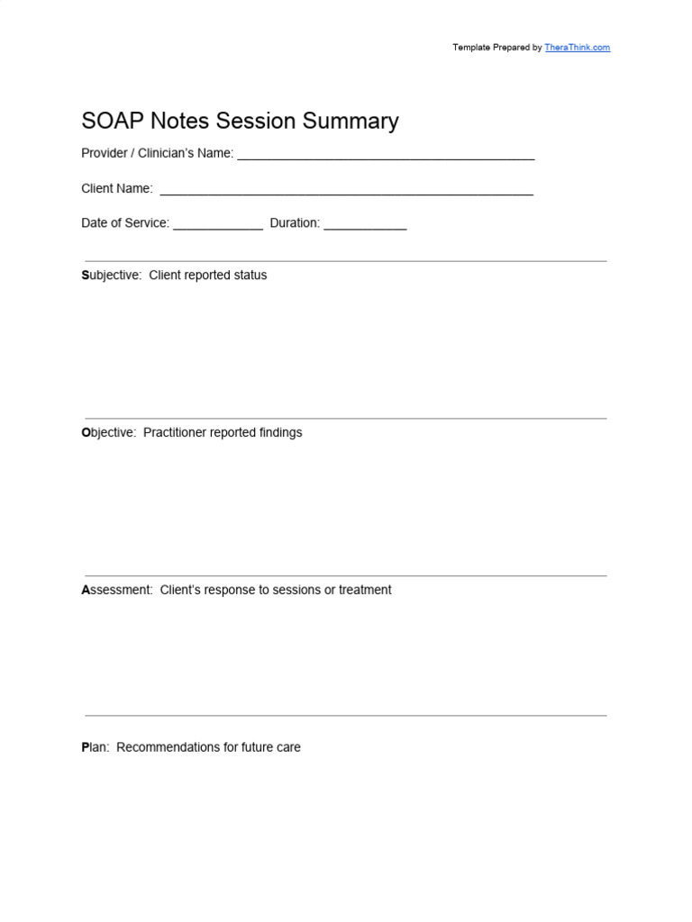 SOAP-Note-Template | PDF | Health Care | Clinical Medicine