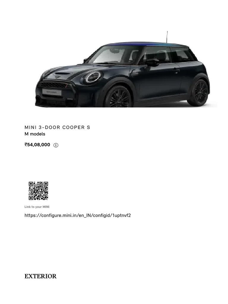 Summary Mini Cooper | PDF | Mini | Vehicles